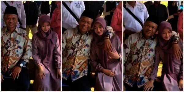 Viral Kemesraan Pria Paruh Baya Nikahi Gadis Cantik Muda Belia Bikin