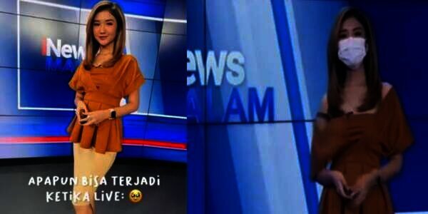Momen Tak Terduga, Presenter Cantik Panik Plus Malu, Baju Melorot Dua ...