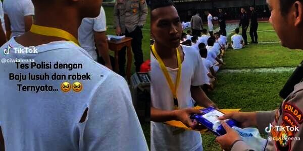 Kisah Haru Remaja Tes Masuk Polisi Pakai Baju Lusuh dan Sobek Sampai ...