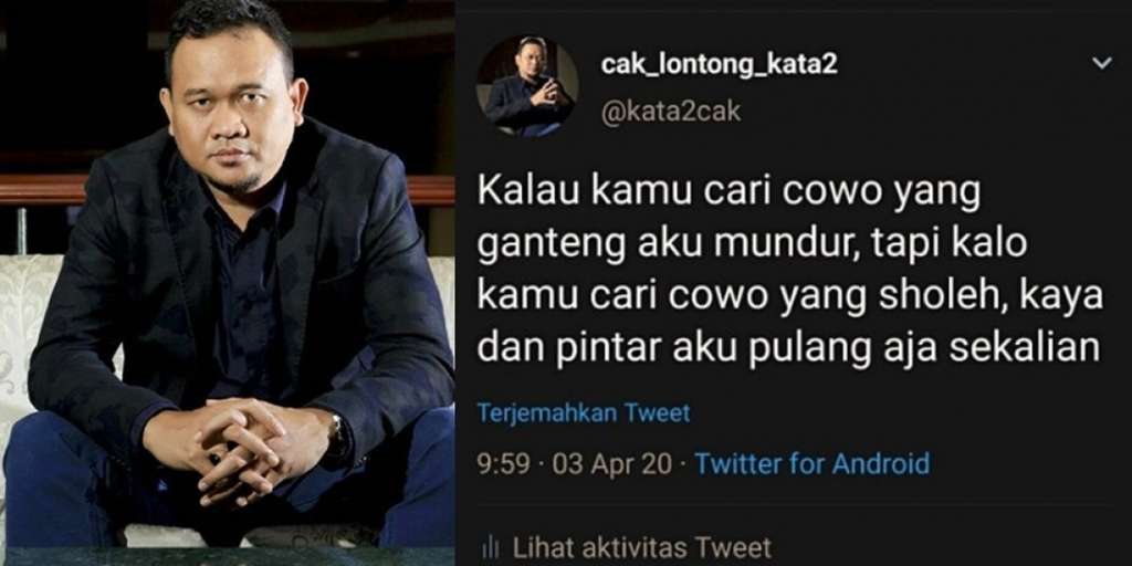 35 Kata-Kata Bijak Cak Lontong yang Kocak Penuh Makna | Dream.co.id