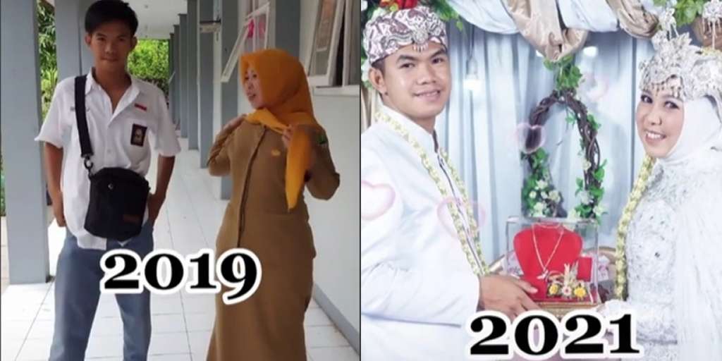 Potret Pernikahan Viral Beda Usia 15 Tahun Dulu Guruku Kini Jadi