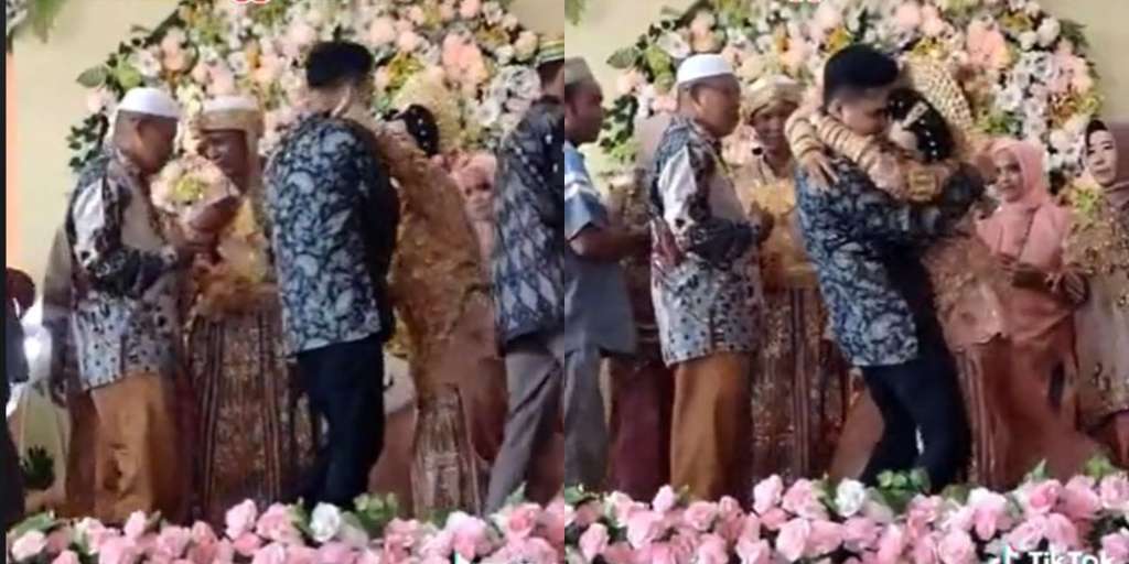 Pengantin Wanita Peluk Sang Mantan Di Pelaminan Keluarga Mempelai Pria