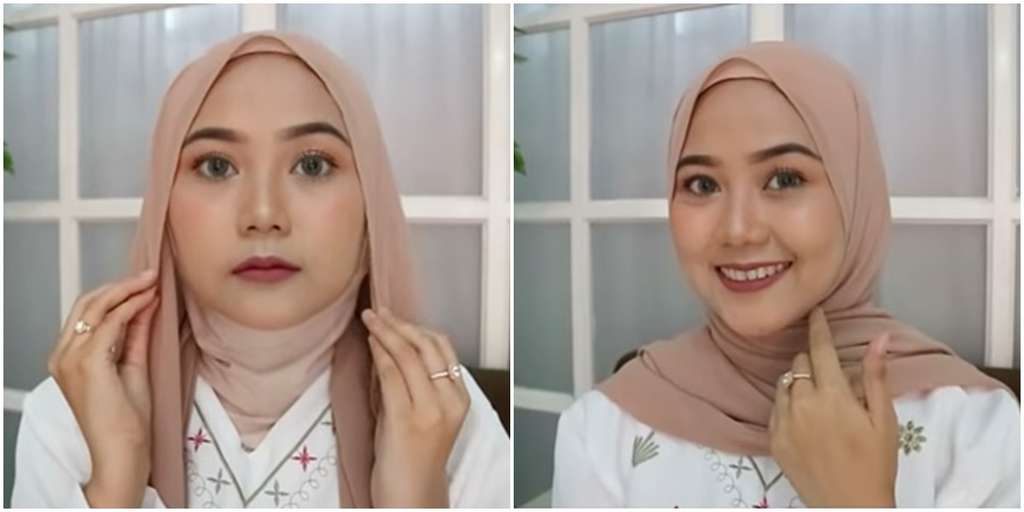 Tutorial Hijab Pashmina untuk Samarkan Wajah Bulat Biar Lebih Tirus dan Fresh | Dream.co.id