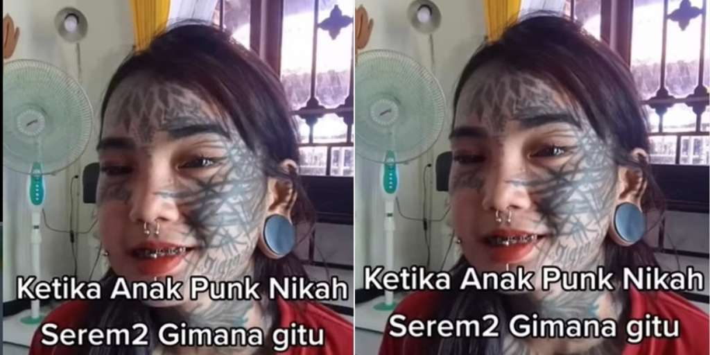 Potret Transformasi Makeup Anak Punk Saat Menikah, Awalnya Seram ...