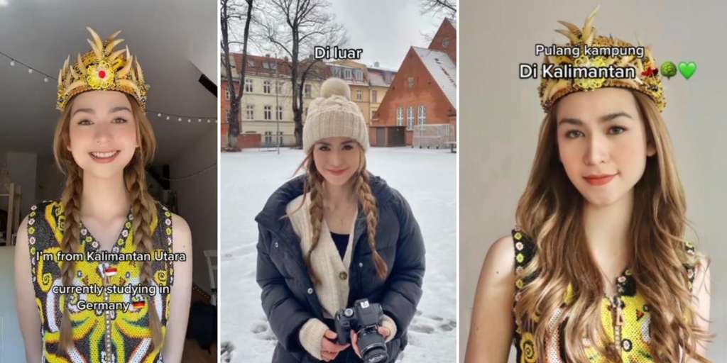 Foto-foto Pesona Gadis Dayak Kenyah di Kalimantan Utara, Kulit Putih dan Rambut Pirang Sempat ...