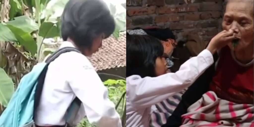 Kisah Pilu Perjuangan Cucu Seorang Diri Merawat Nenek, Saban Hari Masak Daun Singkong Sebelum ...