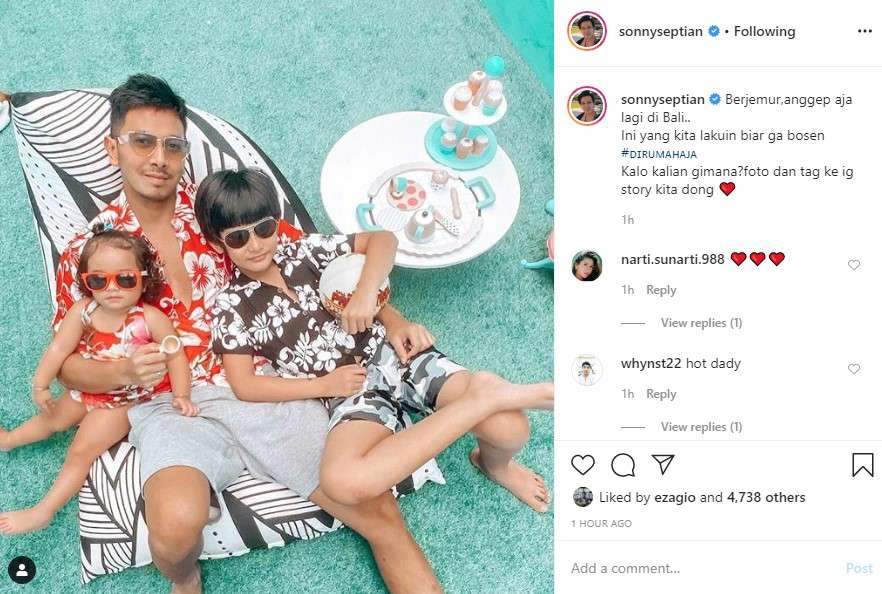 Ngayal Liburan di Bali, Sonny Septian Ajak Dua Anaknya Berjemur | Dream ...