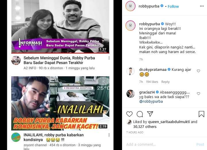 Robby Purba Dikabarkan Meninggal, Cek Faktanya! | Dream.co.id
