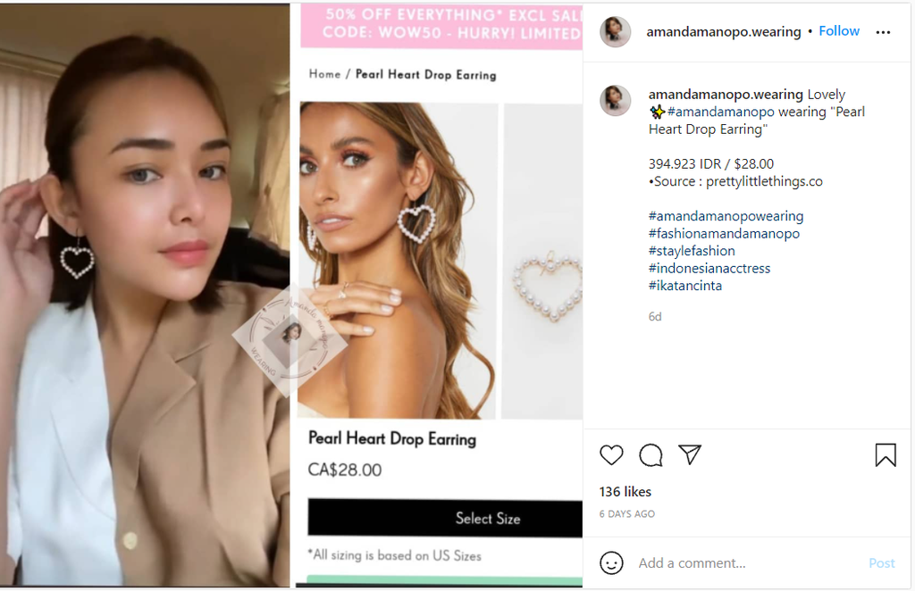 Indah Banget, Harga Anting Amanda Manopo Tak Terduga | Dream.co.id