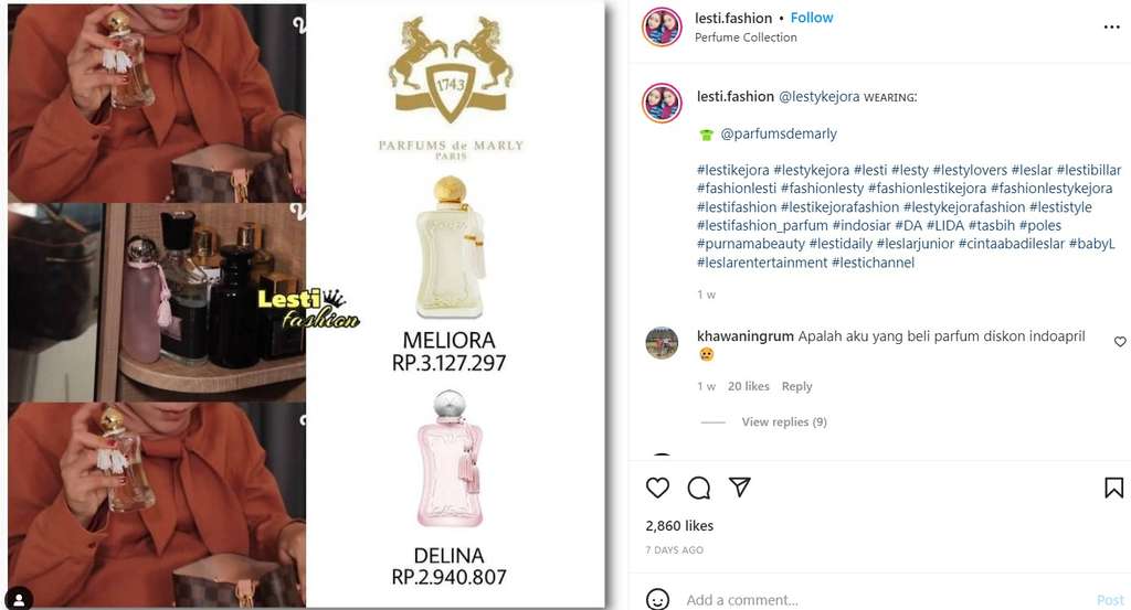 Koleksi Parfum Mahal Lesty Kejora, Aromanya Bikin Penasaran | Dream.co.id