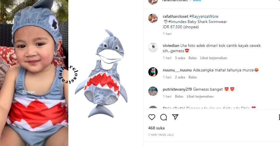 Baju Rayyanza yang Harganya Cuma Rp87 Ribu, Tak Selalu Mahal tapi Tetap ...