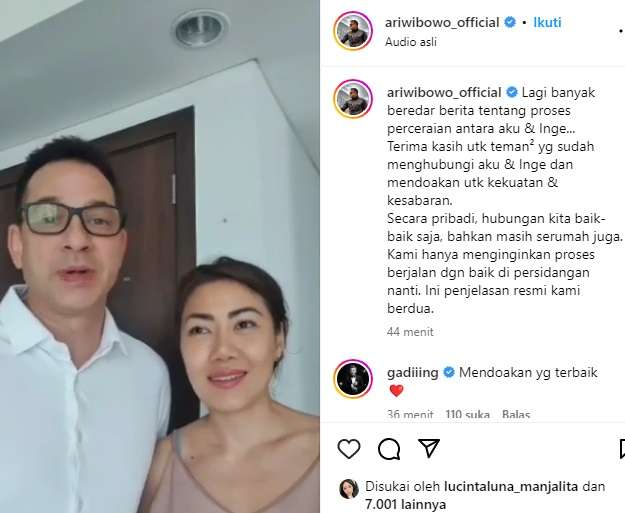 Gugat Cerai Istri, Ari Wibowo Ngaku Masih Tinggal Satu Rumah dan Ungkap ...
